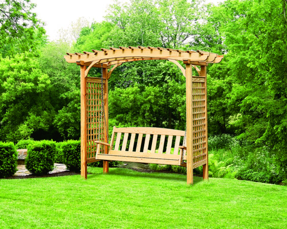 Wooden Roman Arch Arbor | Green Acres Outdoor Living