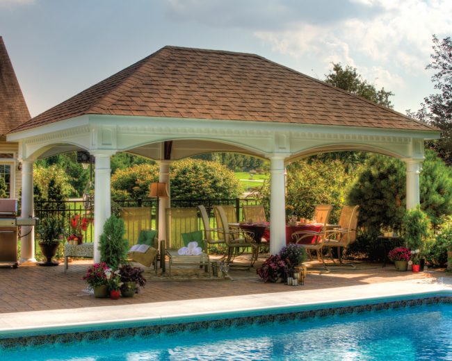 Santa Fe Vinyl Pavilion Green Acres Outdoor Living Outdoor Structures
