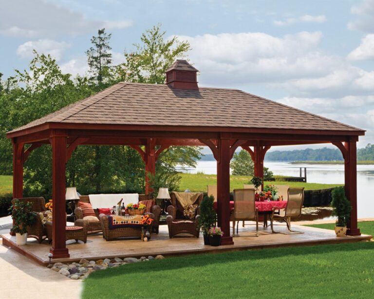 Traditional Wooden Pavilion | Green Acres Outdoor Living