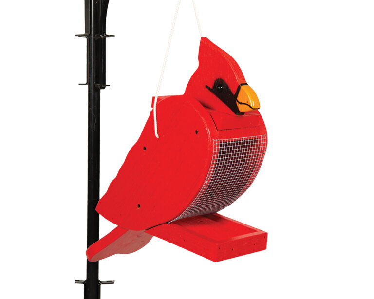 Cardinal Wood Bird Feeder | Green Acres Outdoor Living