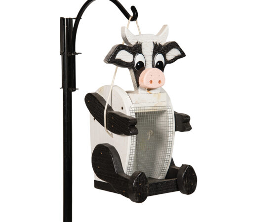 Amish-Made Cow Wood Bird Feeder | Green Acres Outdoor Living