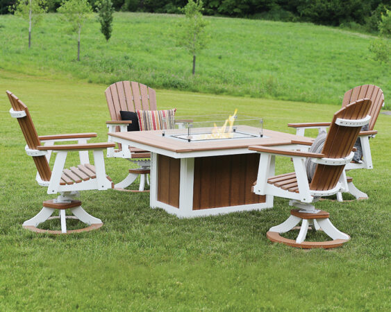 Comfo-Back Rectangular Fire Pit Set | Green Acres Outdoor Living